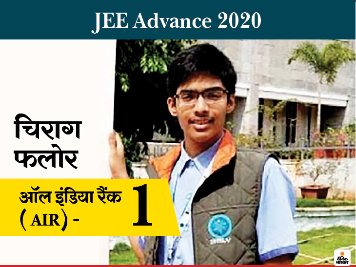 Chirag Falor gets AIR 1 in JEE Advanced 2020 - ClassDigest.com